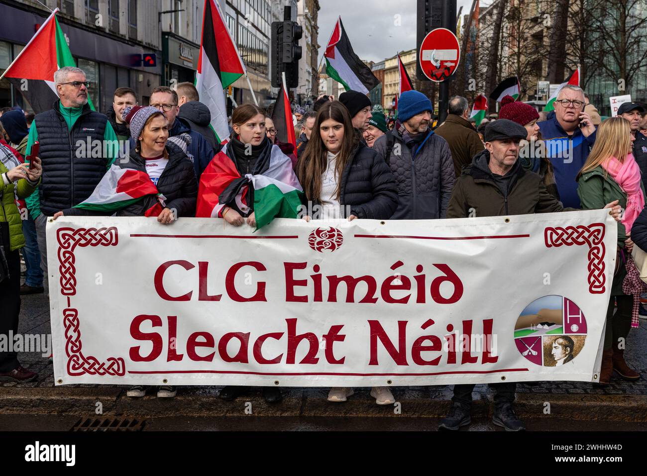 Belfast, UK. 10th Feb, 2024. Gaels Against Genocide is a grassroots ...
