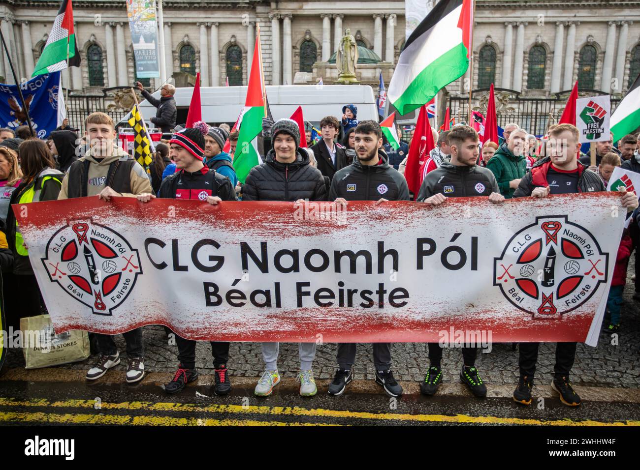 Belfast, UK. 10th Feb, 2024. Gaels Against Genocide is a grassroots ...