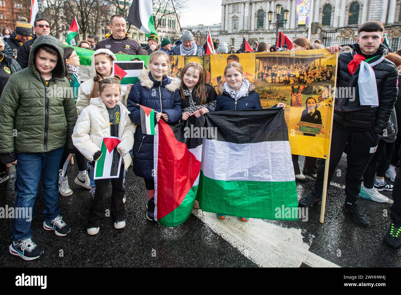 Belfast, UK. 10th Feb, 2024. Gaels Against Genocide is a grassroots ...