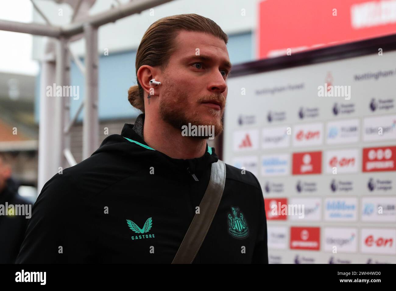 Loris Karius of Newcastle United arrives ahead of the Premier League ...