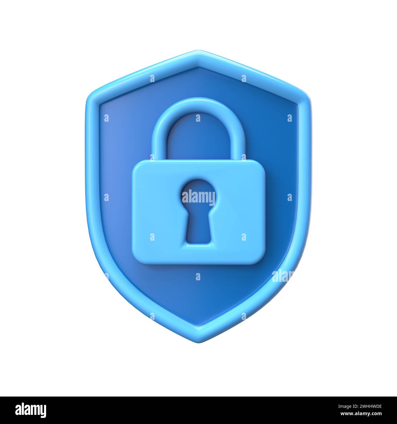 Blue security padlock 3d sign hi-res stock photography and images - Alamy