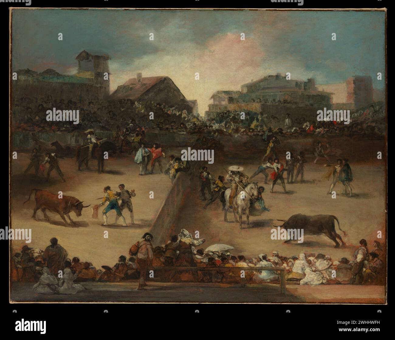 Bullfight in a Divided Ring Goya (Francisco de Goya y Lucientes Stock ...