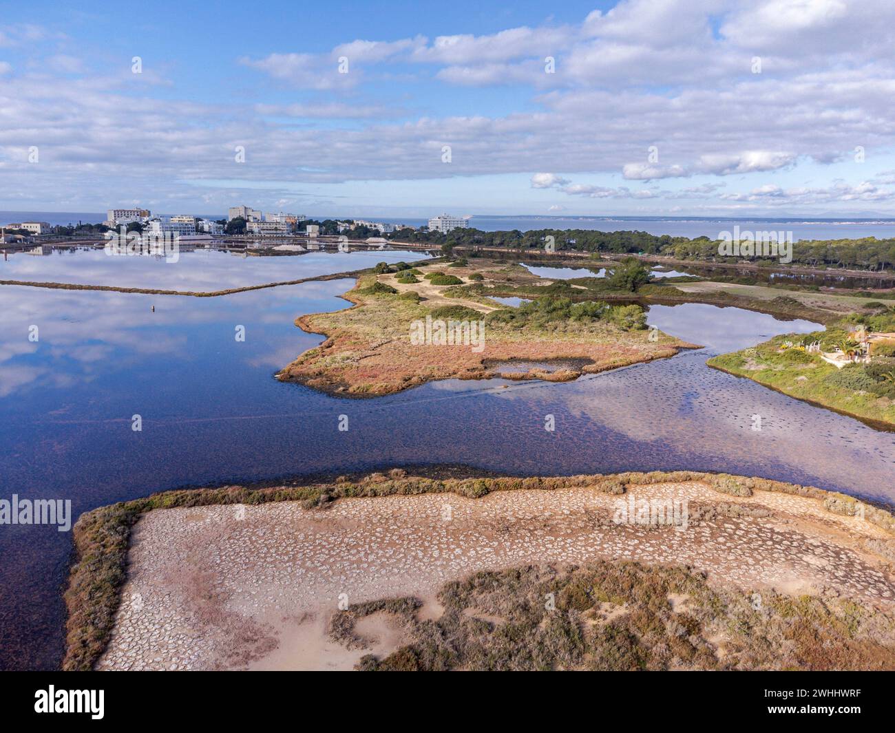 Aerial salt farms hi-res stock photography and images - Alamy