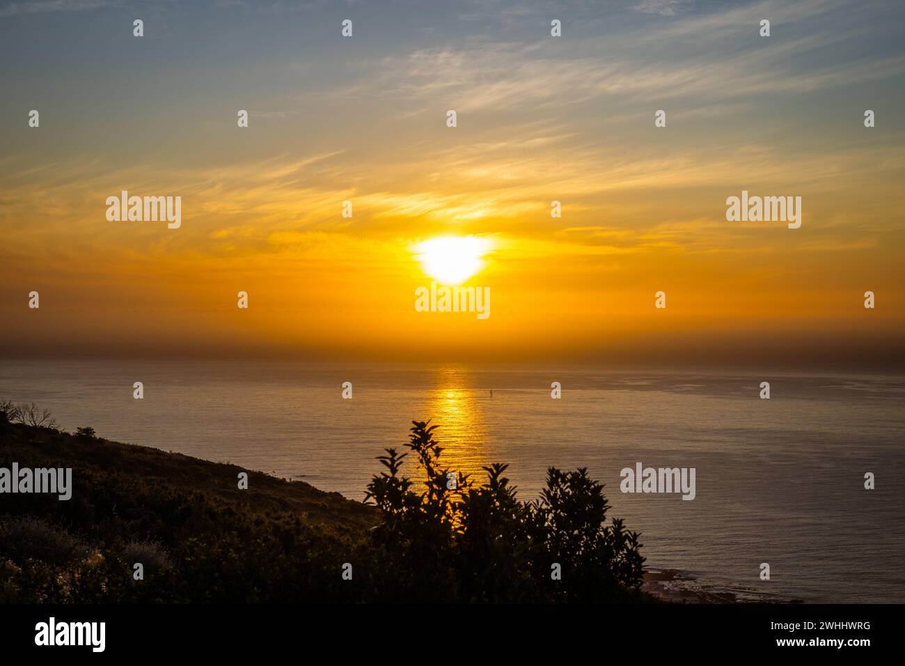 Sunset view from Signal Hill in Cape town South Africa Stock Photo - Alamy