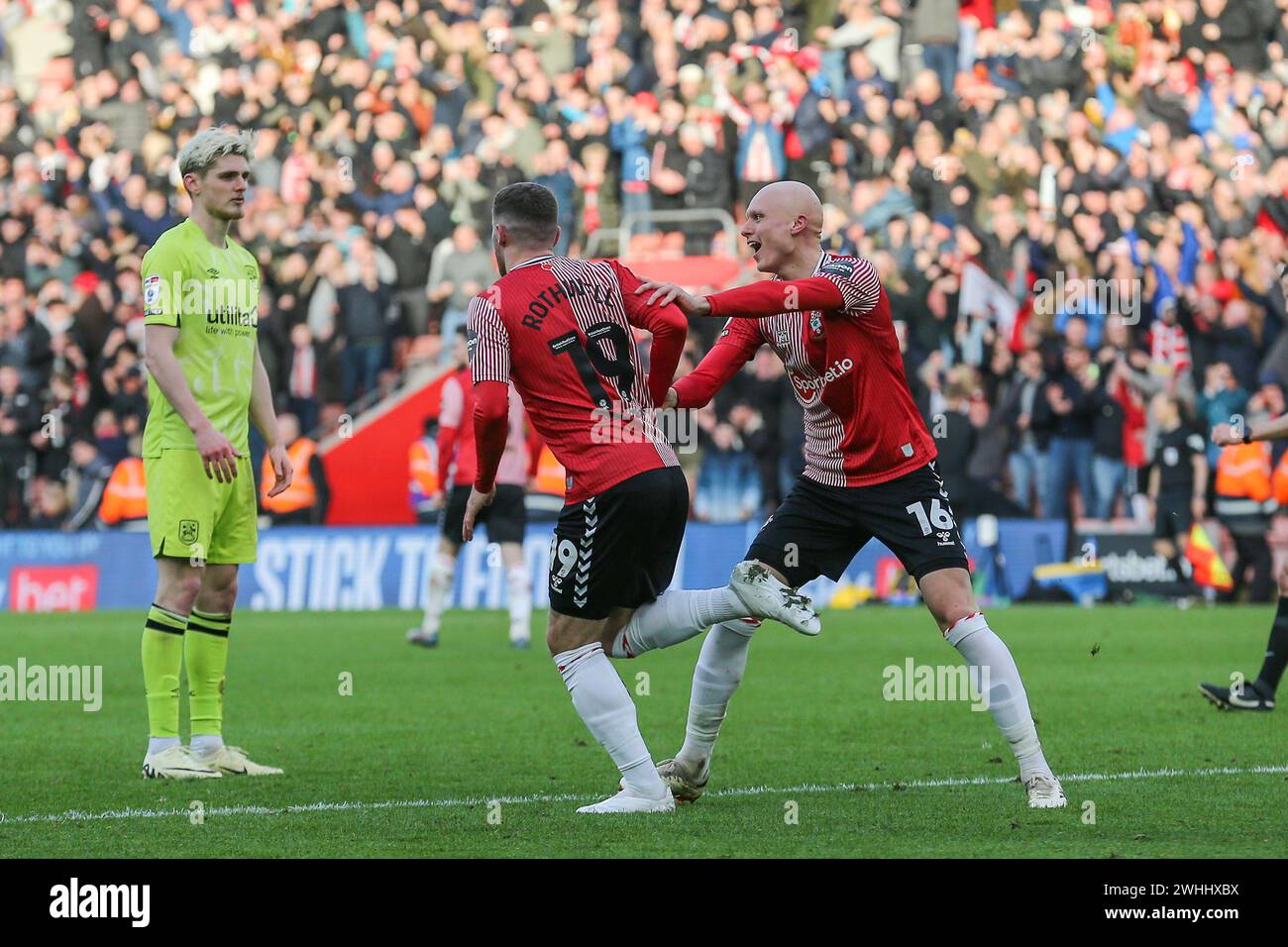 Southampton, UK. 10th Feb, 2024. Southampton midfielder Joe Rothwell ...