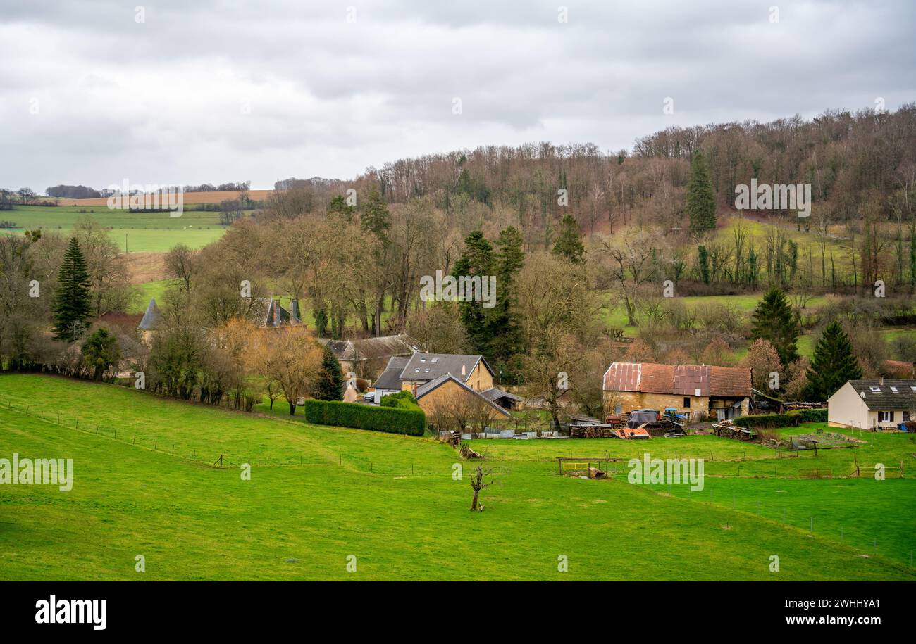 Small village in the French Ardennes Stock Photo - Alamy