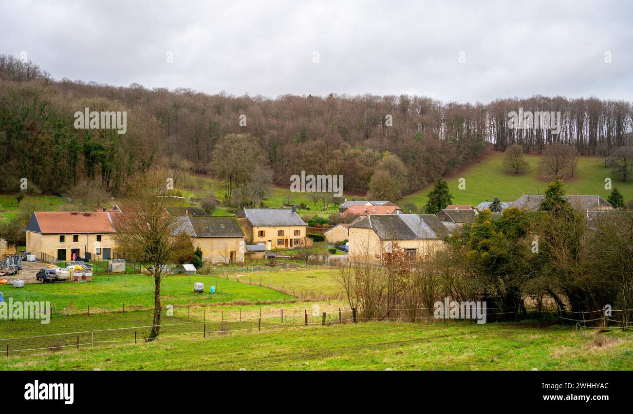 Small village in the French Ardennes Stock Photo - Alamy