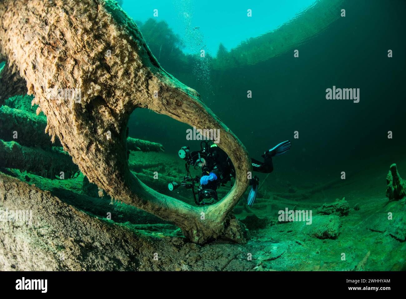 Mountain Lake - underwater Stock Photo - Alamy