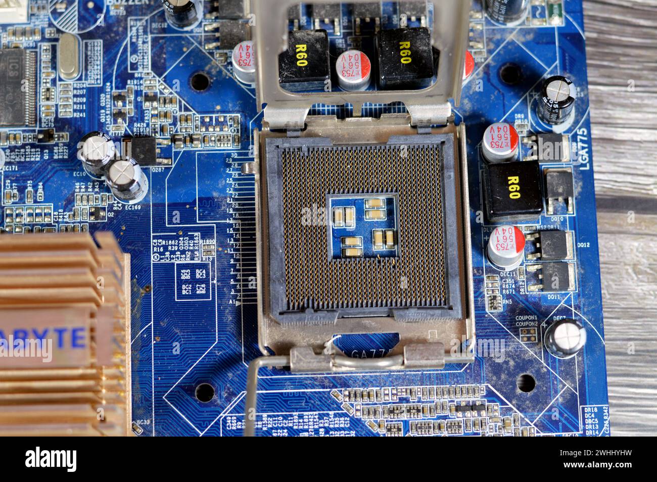 Cairo, Egypt, February 9 2024: Gigabyte main board computer motherboard ...