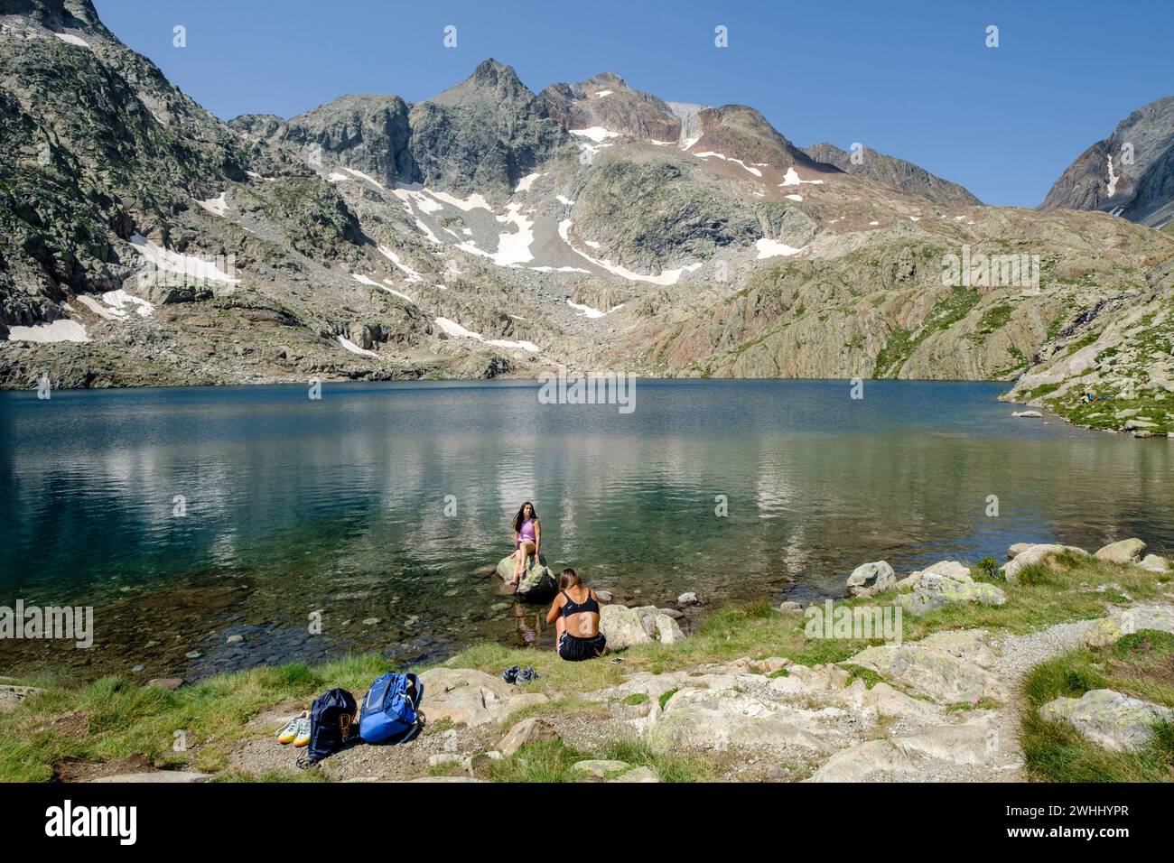 Ibones azules and BachimaÃ±a alto route Stock Photo - Alamy