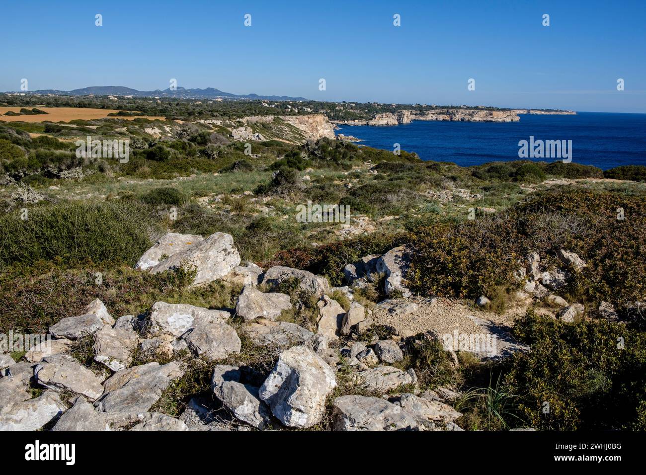 Punta des Baus remains of the Talayotic settlement Stock Photo - Alamy