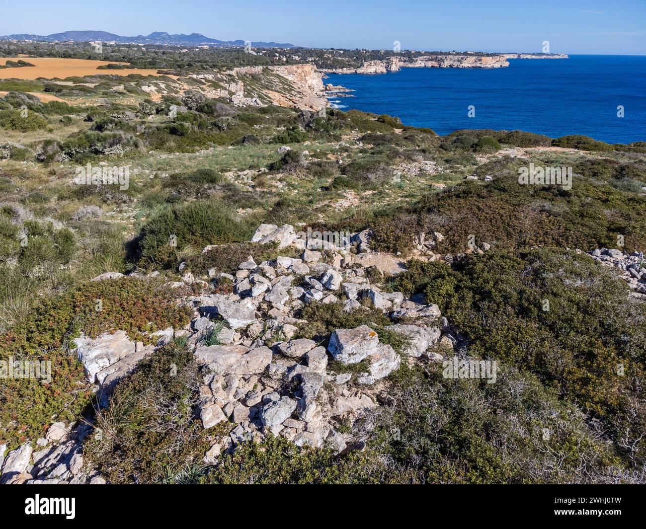 Punta des Baus remains of the Talayotic settlement Stock Photo - Alamy