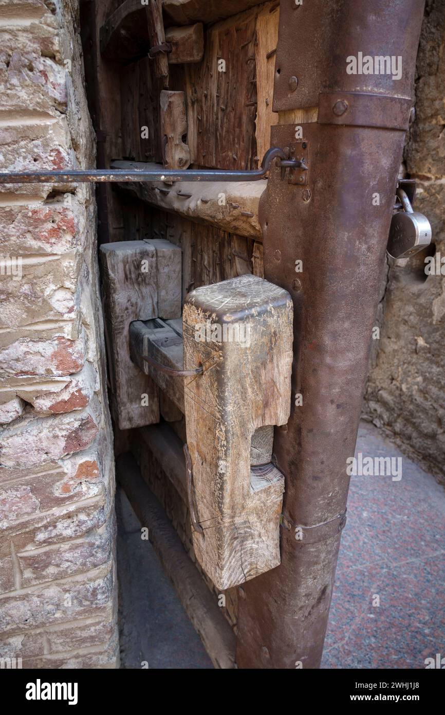 Ancient lock on the front door of The White Monastery enclosure near ...