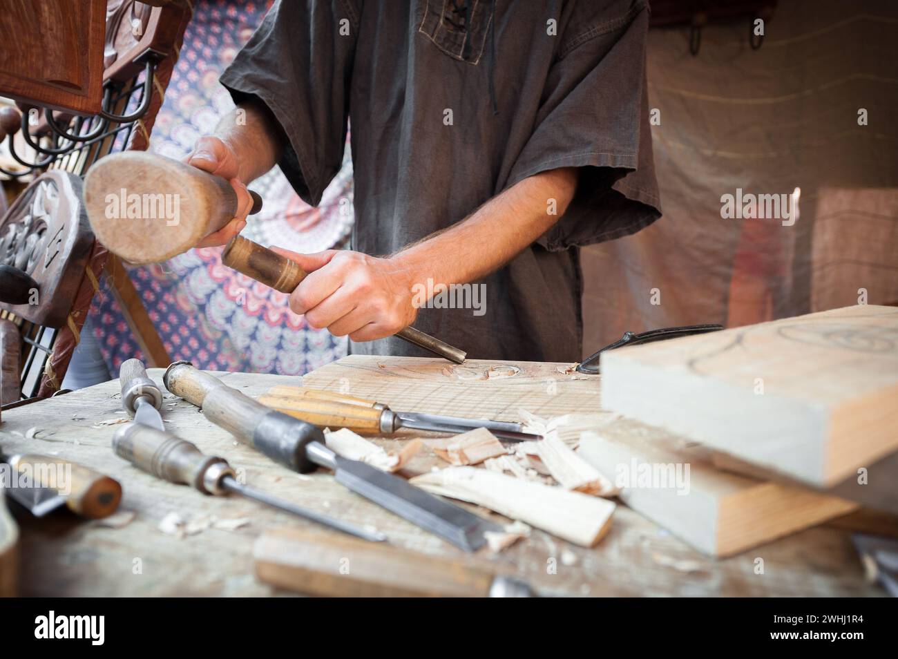 Ancient person working stone hi-res stock photography and images - Alamy