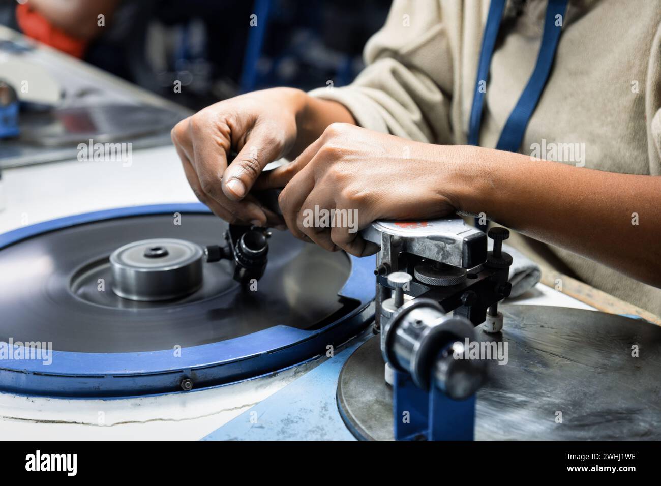 diamond polishers at work at the wheel in the diamond polishing factory ...