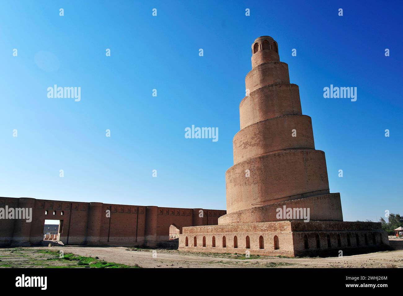 The Malwiya Tower Minaret is a spiralling cone 52 metres hight . It was ...