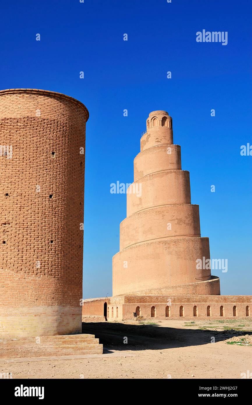 The Malwiya Tower Minaret is a spiralling cone 52 metres hight . It was ...