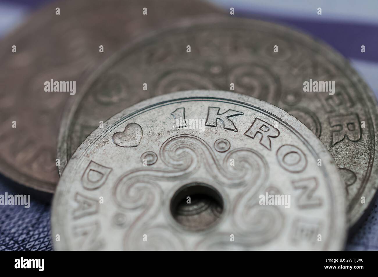 Danish kroner, currency from denmark in europe Stock Photo - Alamy