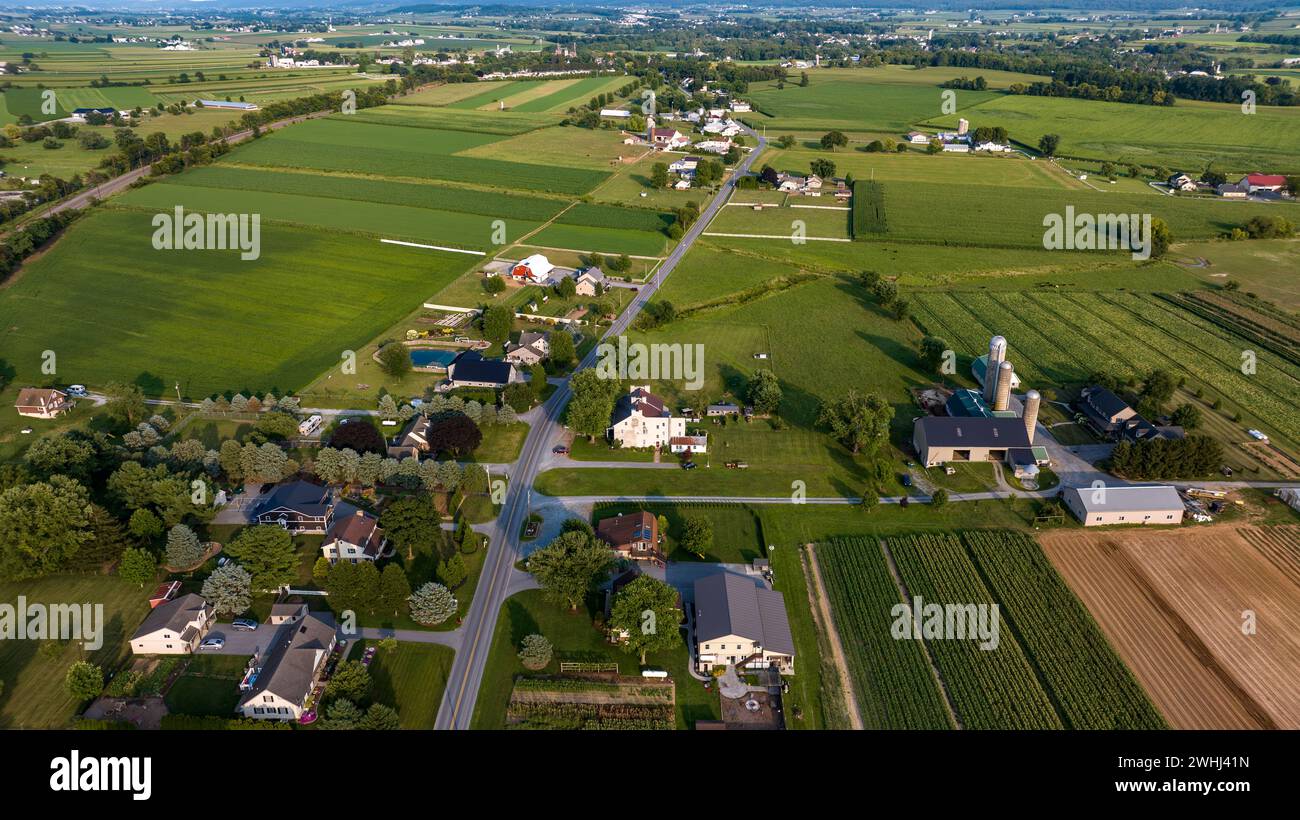 Aerial view clustered village hi-res stock photography and images - Alamy