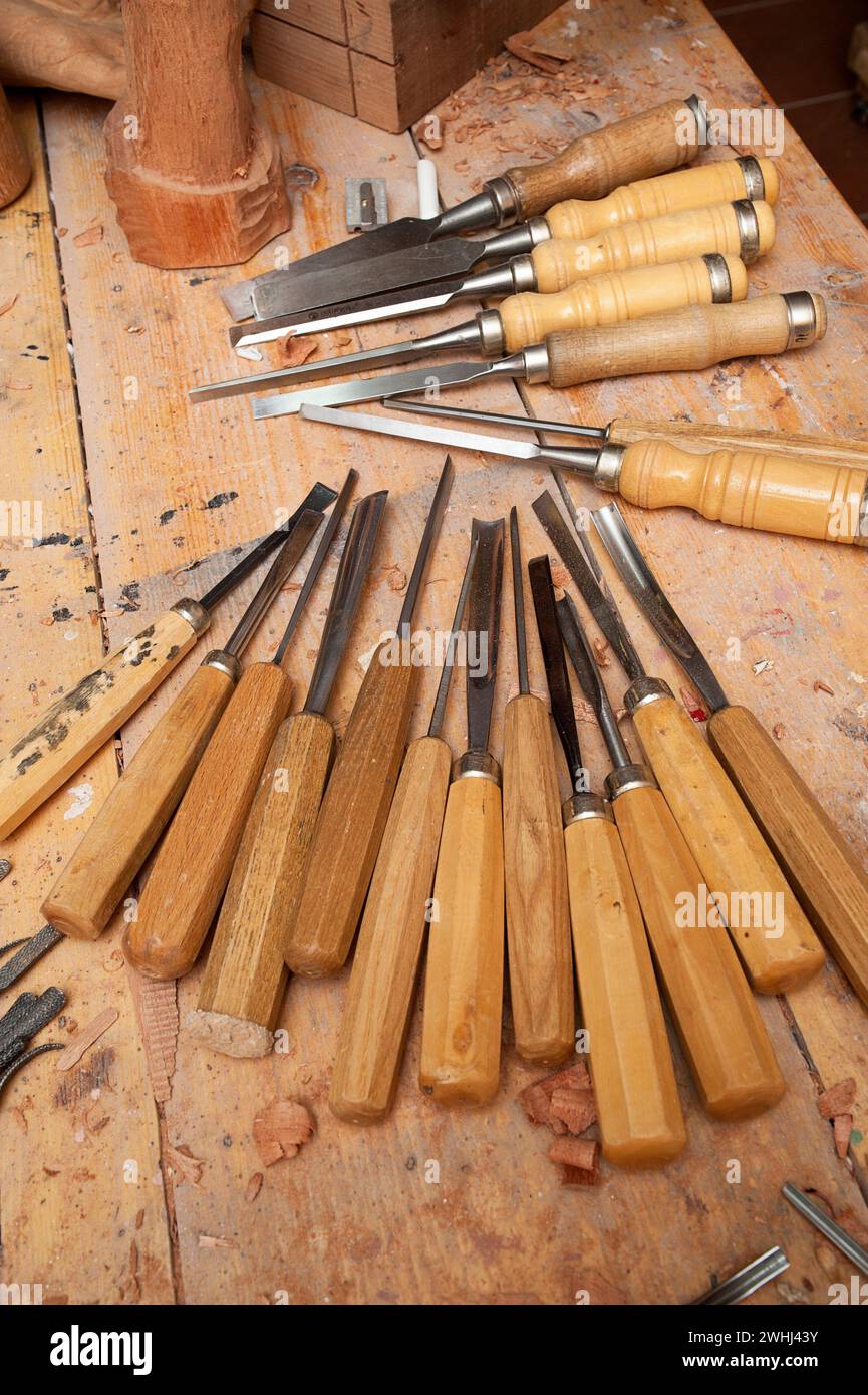 Old gouges hi-res stock photography and images - Alamy