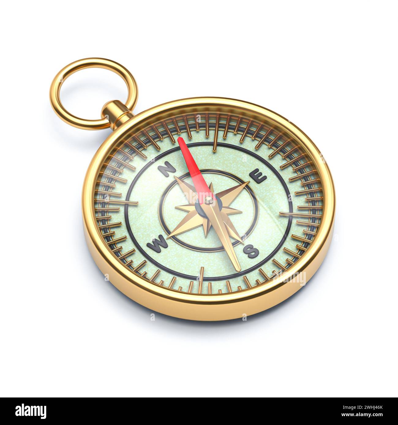 Cartoon compass 3D Stock Photo - Alamy