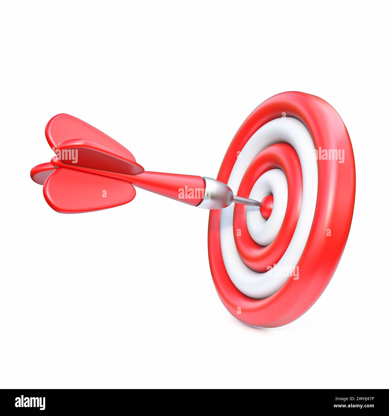 Red cartoon dart target 3D Stock Photo - Alamy