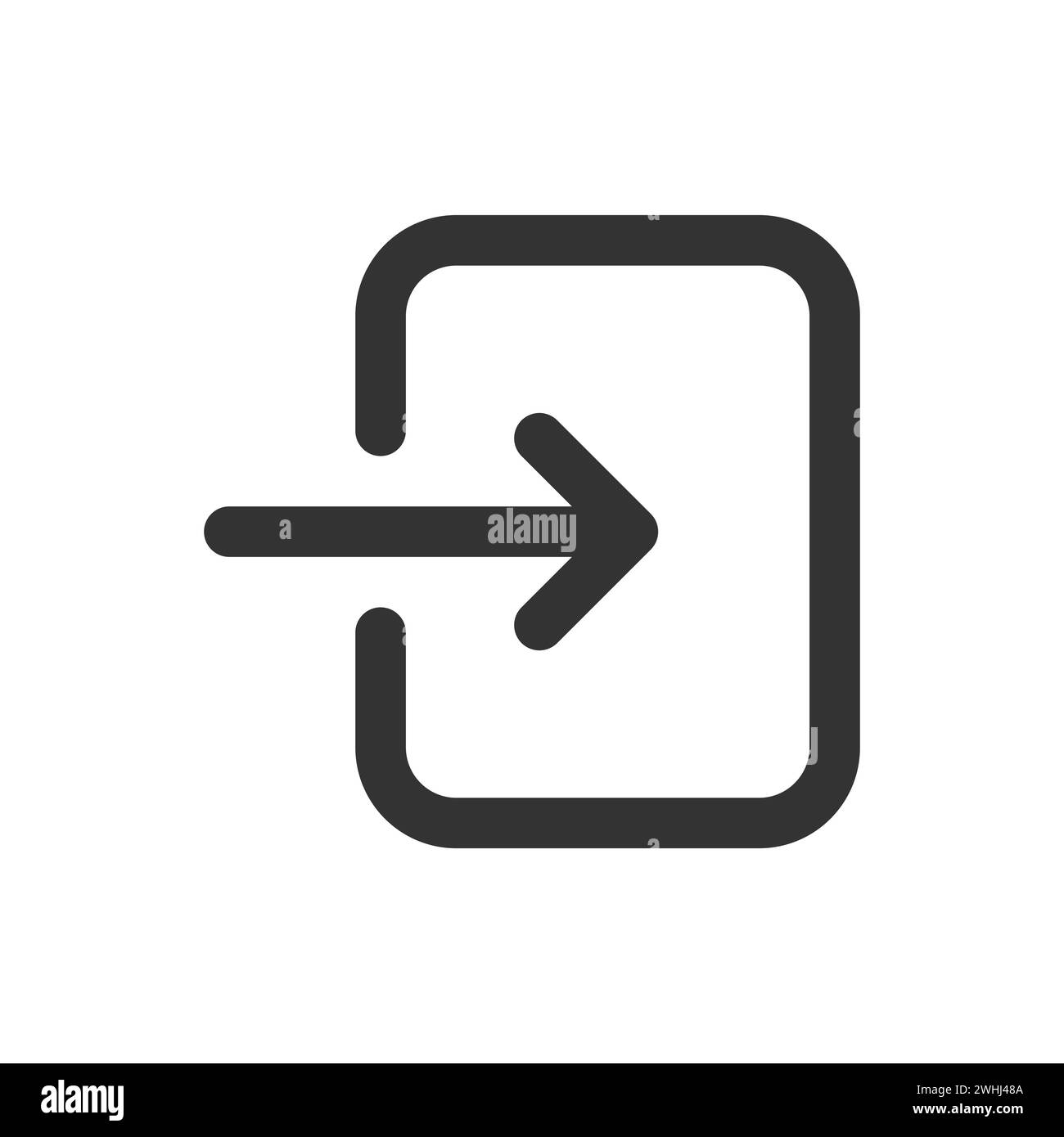 Entry glyph vector icon isolated Stock Vector Image & Art - Alamy