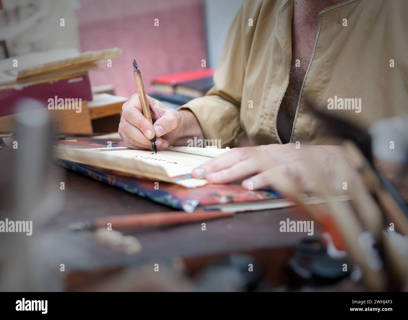 Writing on parchment hi-res stock photography and images - Alamy