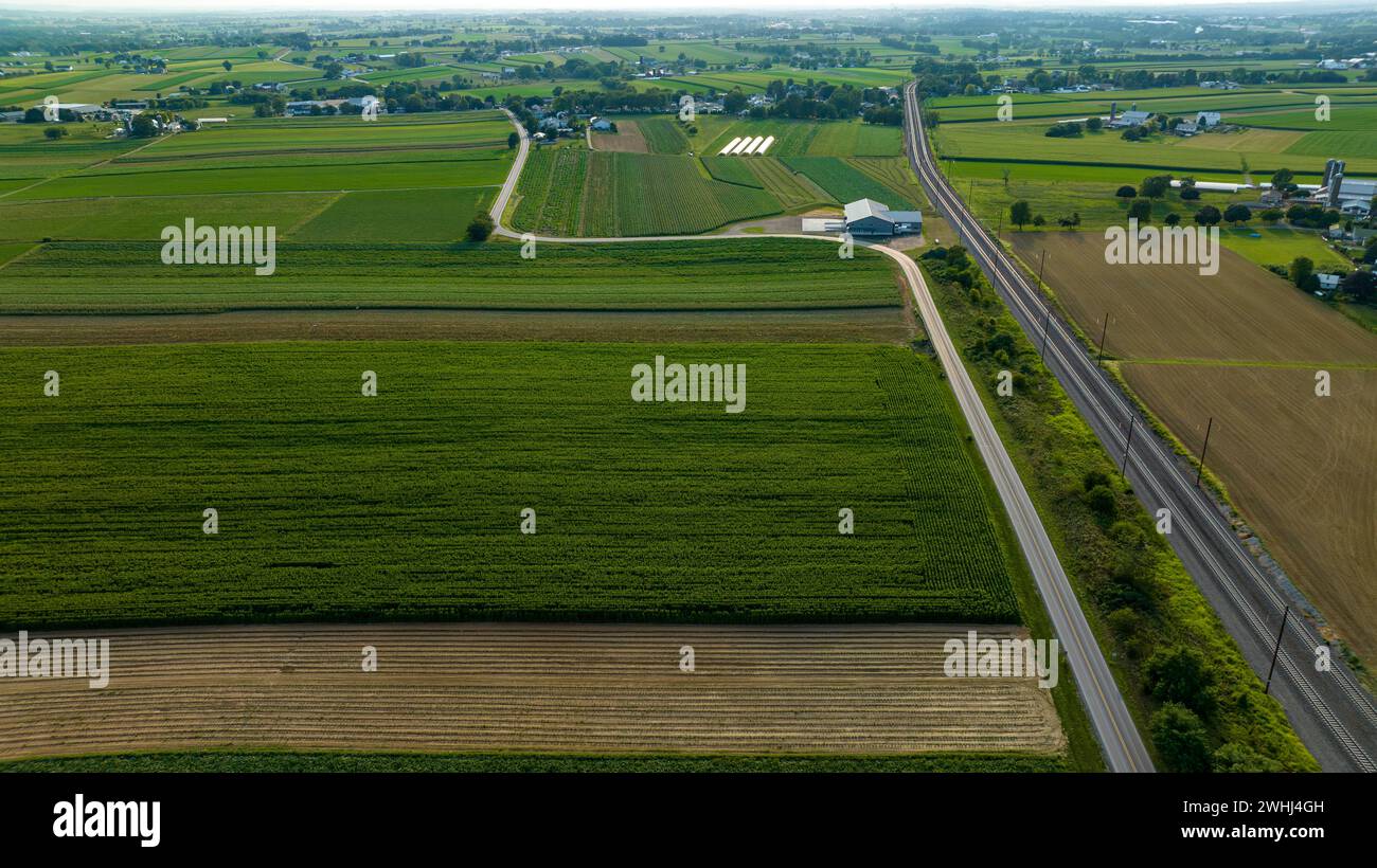 Cutting fields pattern hi-res stock photography and images - Alamy
