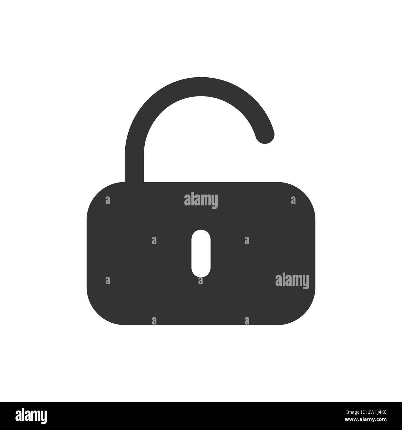 Unlock glyph icon ui Stock Vector Images - Alamy