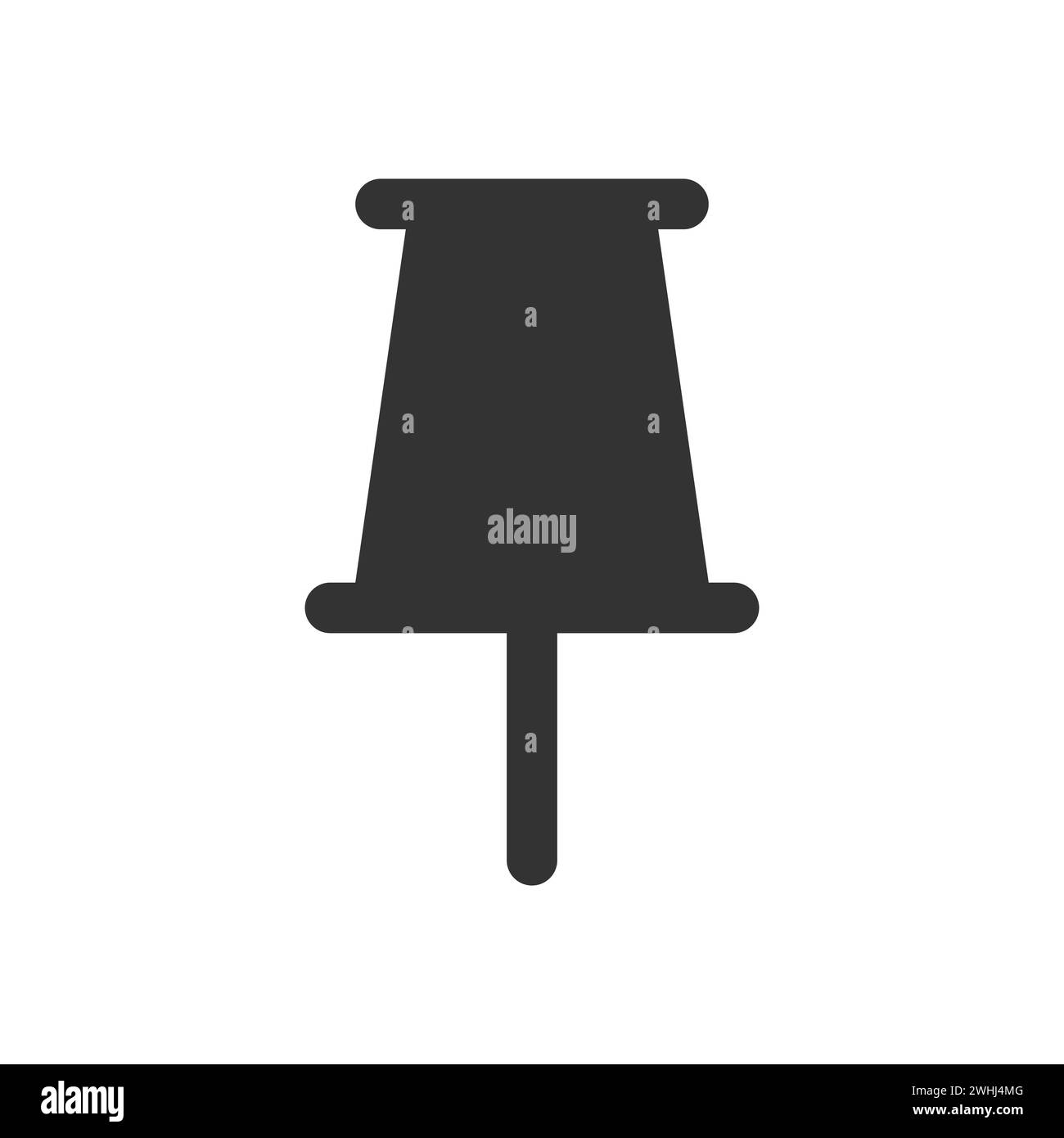 Push pin flat vector Black and White Stock Photos & Images - Alamy