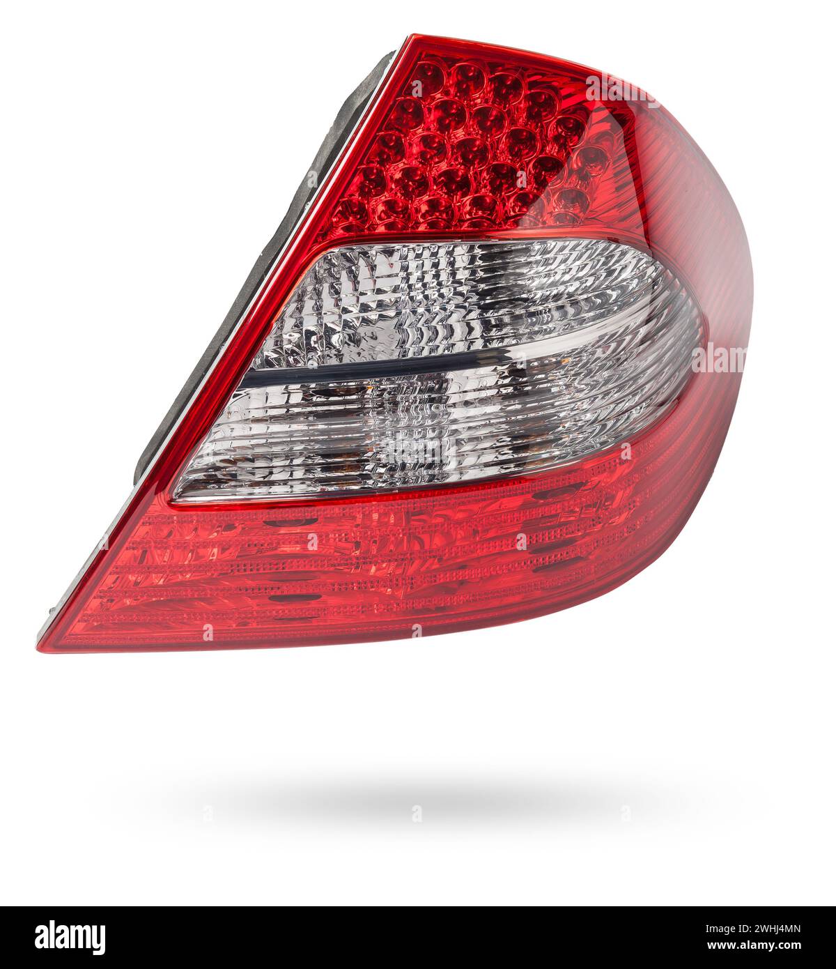Stylish headlight stop signal made of white and red transparent glass ...