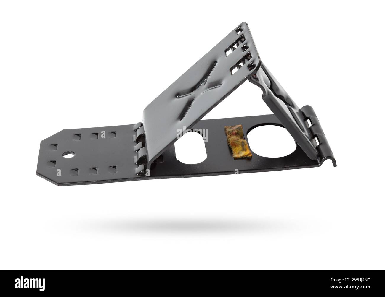 Black brake shoe made of metal on a white isolated background Stock ...