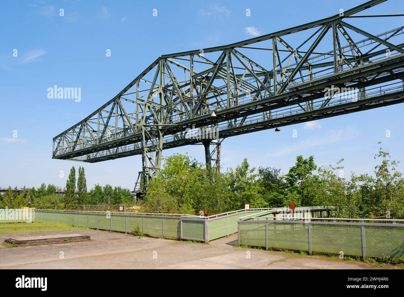 Crane at the former steel works Duisburg North Stock Photo - Alamy