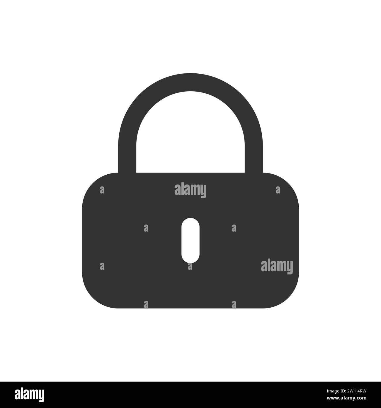Security padlock glyph icon Stock Vector Images - Alamy