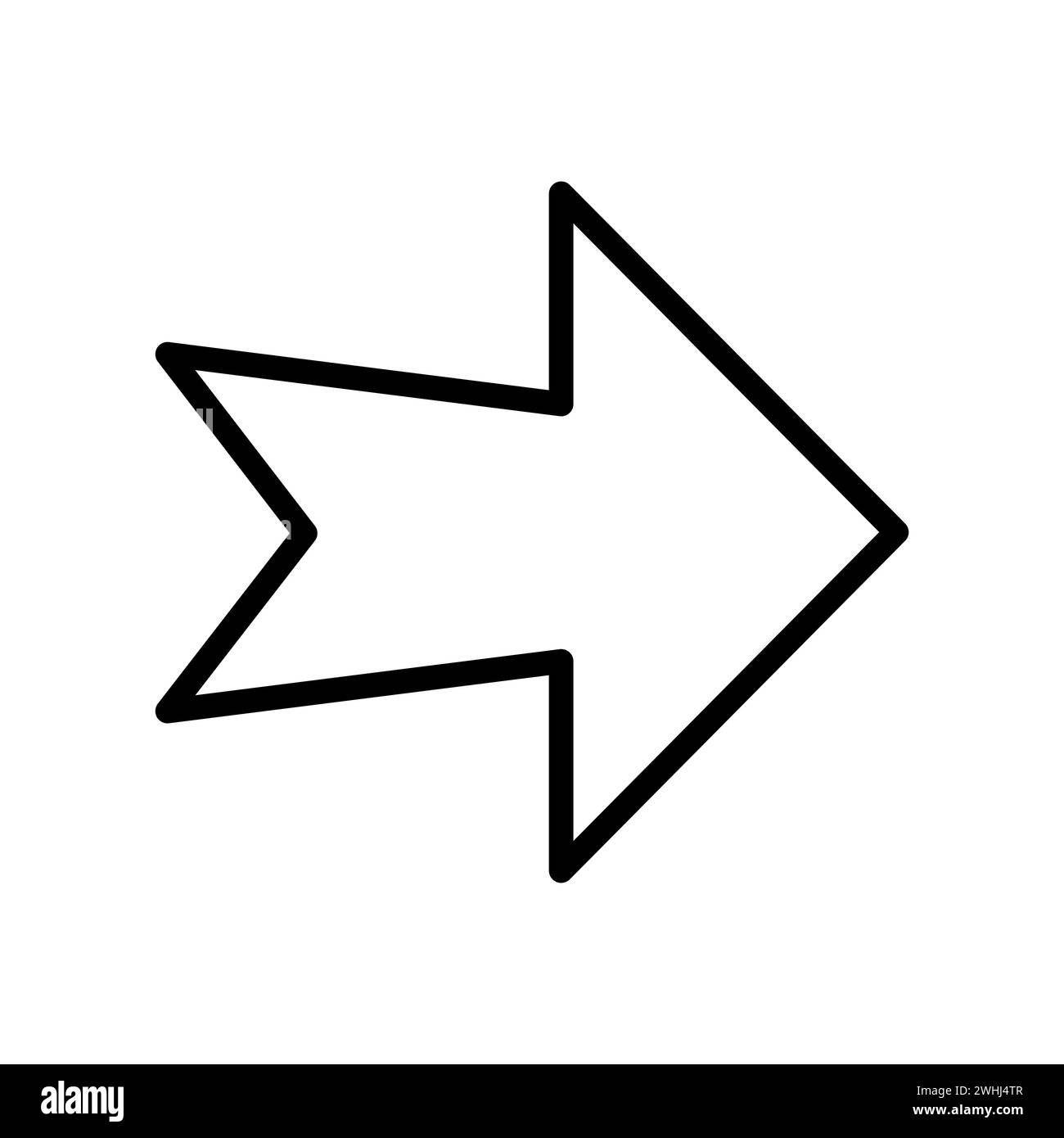 right arrow outline vector Stock Vector Image & Art - Alamy