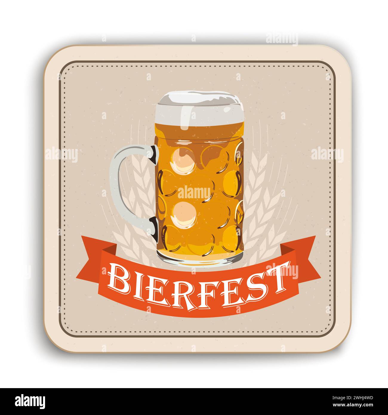 German text Bierfest, translate Beer Fest. Eps 10 vector file Stock ...