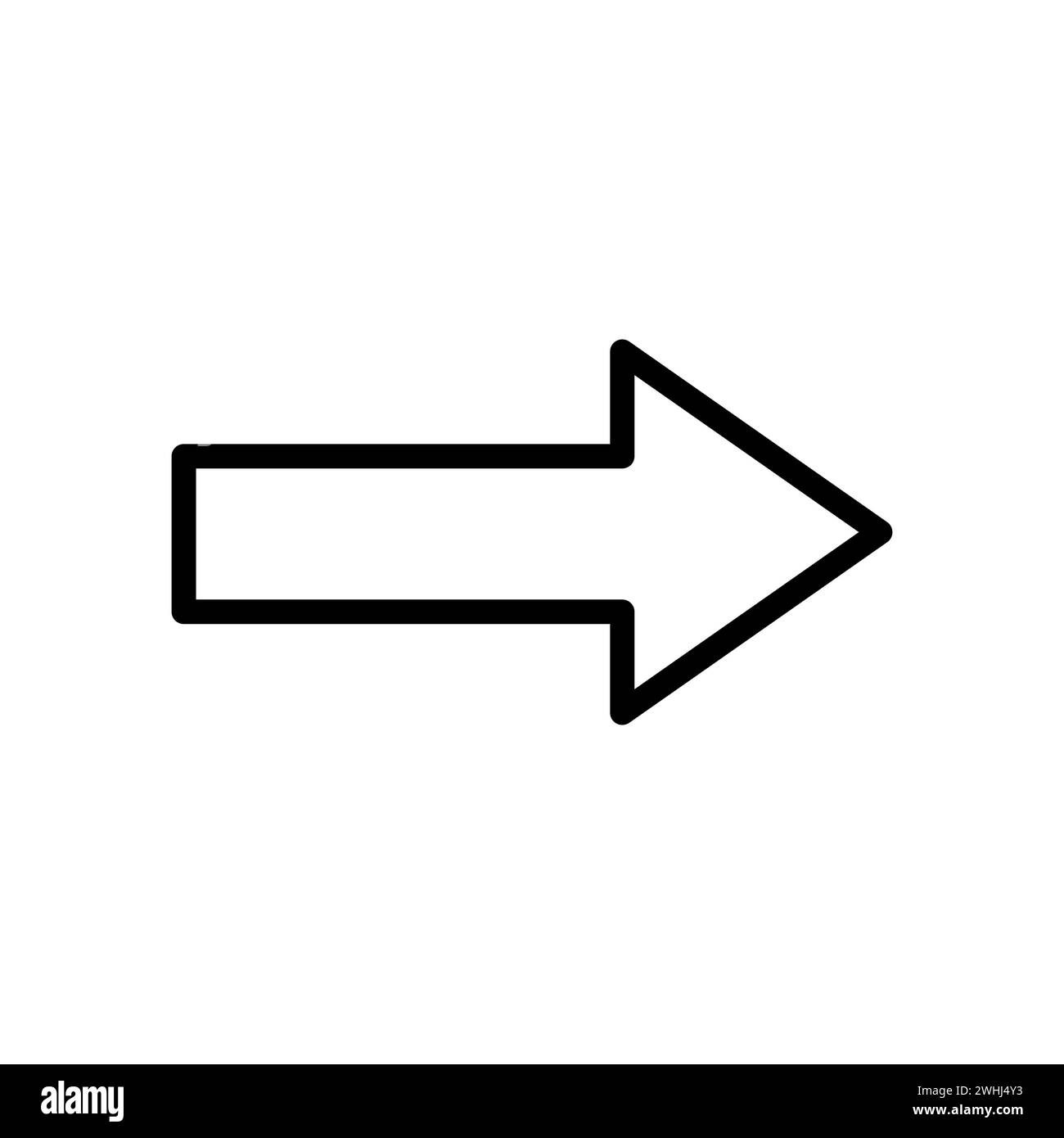 right arrow outline vector Stock Vector Image & Art - Alamy