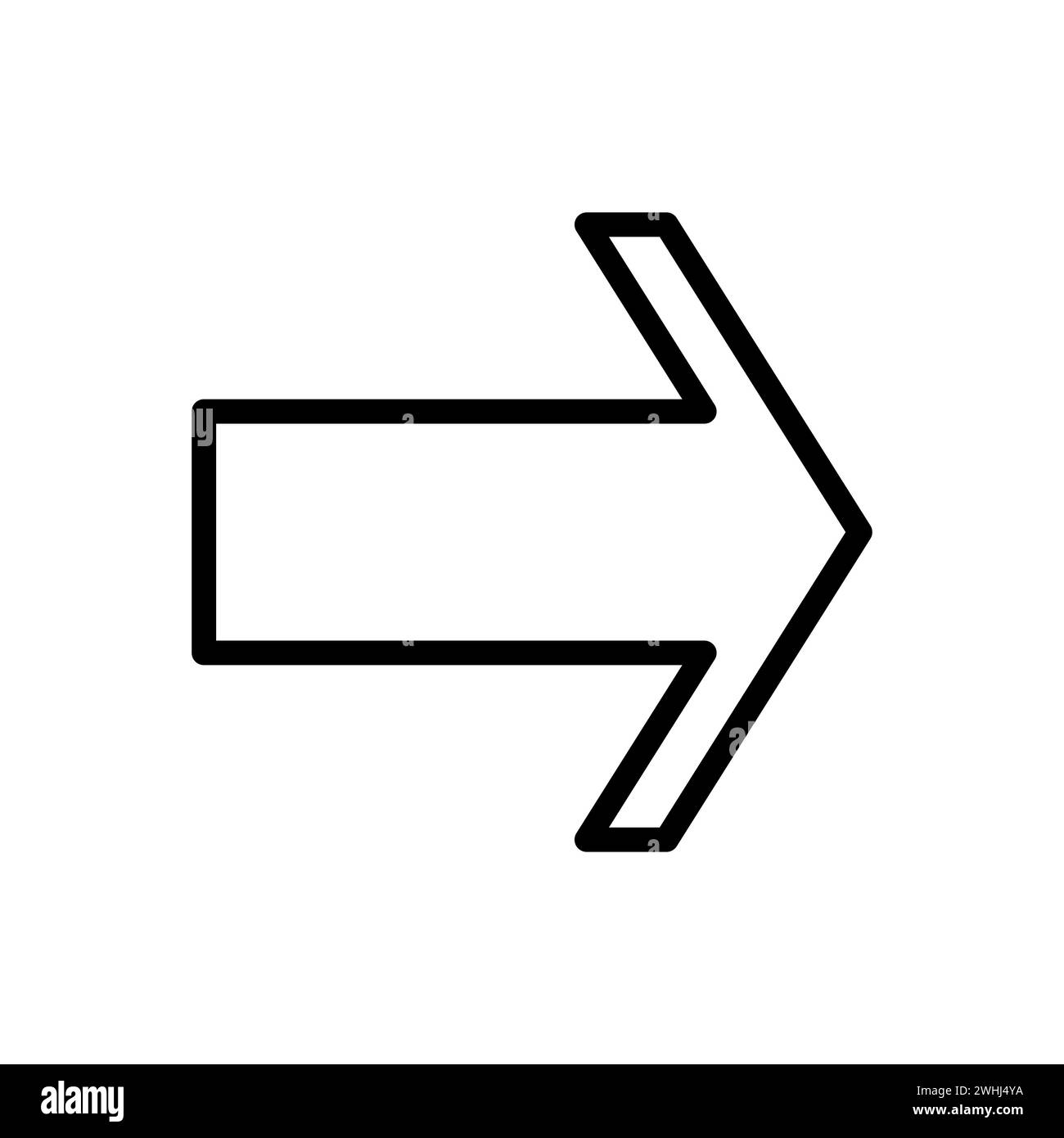 right arrow outline vector Stock Vector Image & Art - Alamy