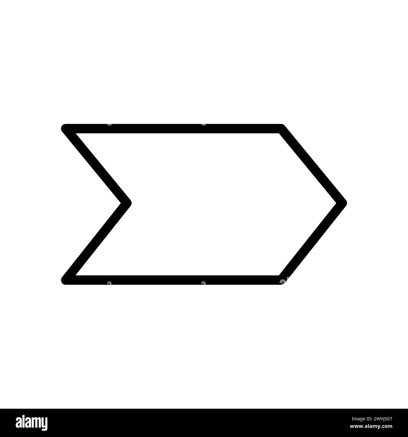 direction arrow outline vector Stock Vector Image & Art - Alamy