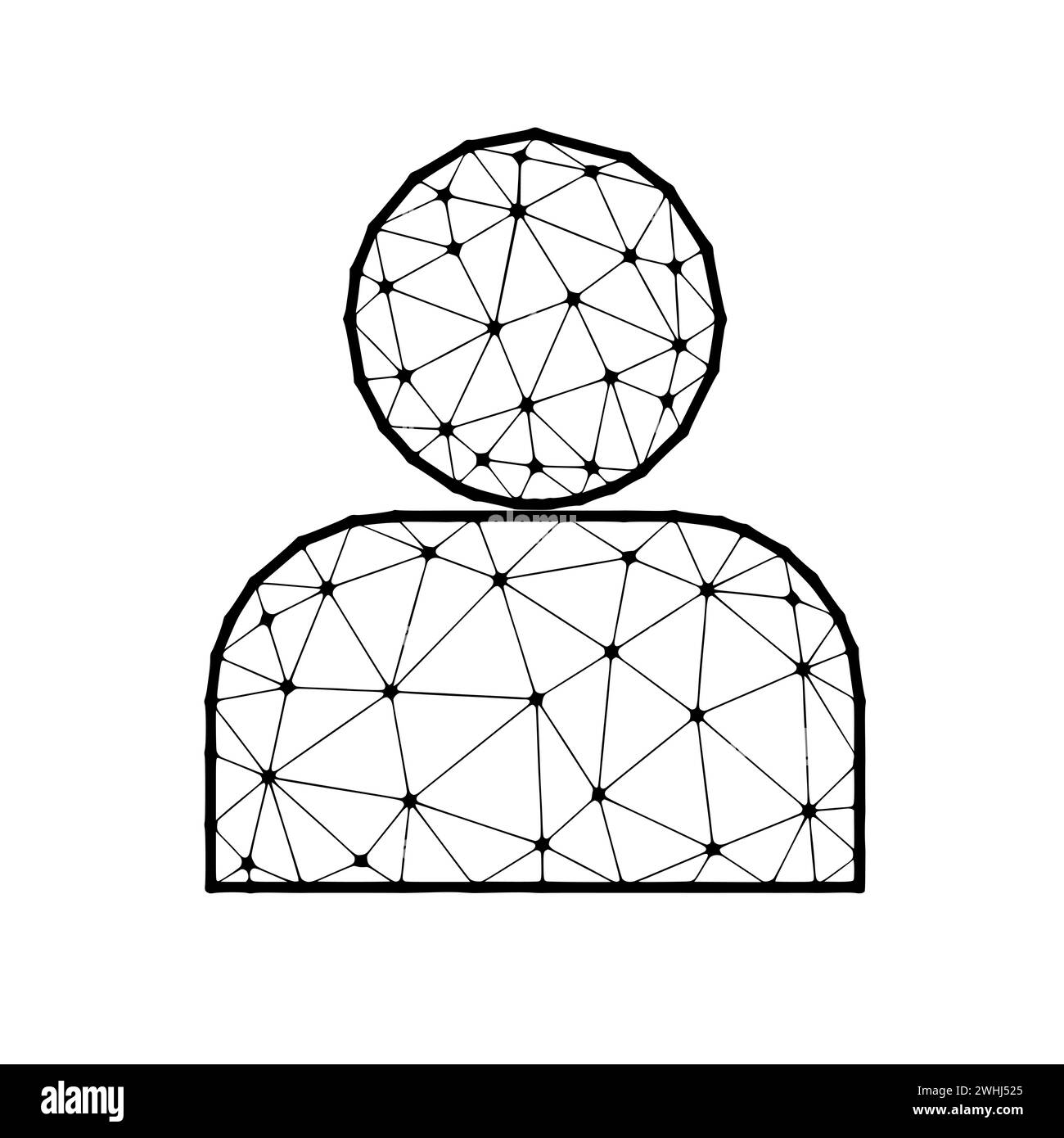 Low poly man face Cut Out Stock Images & Pictures - Alamy