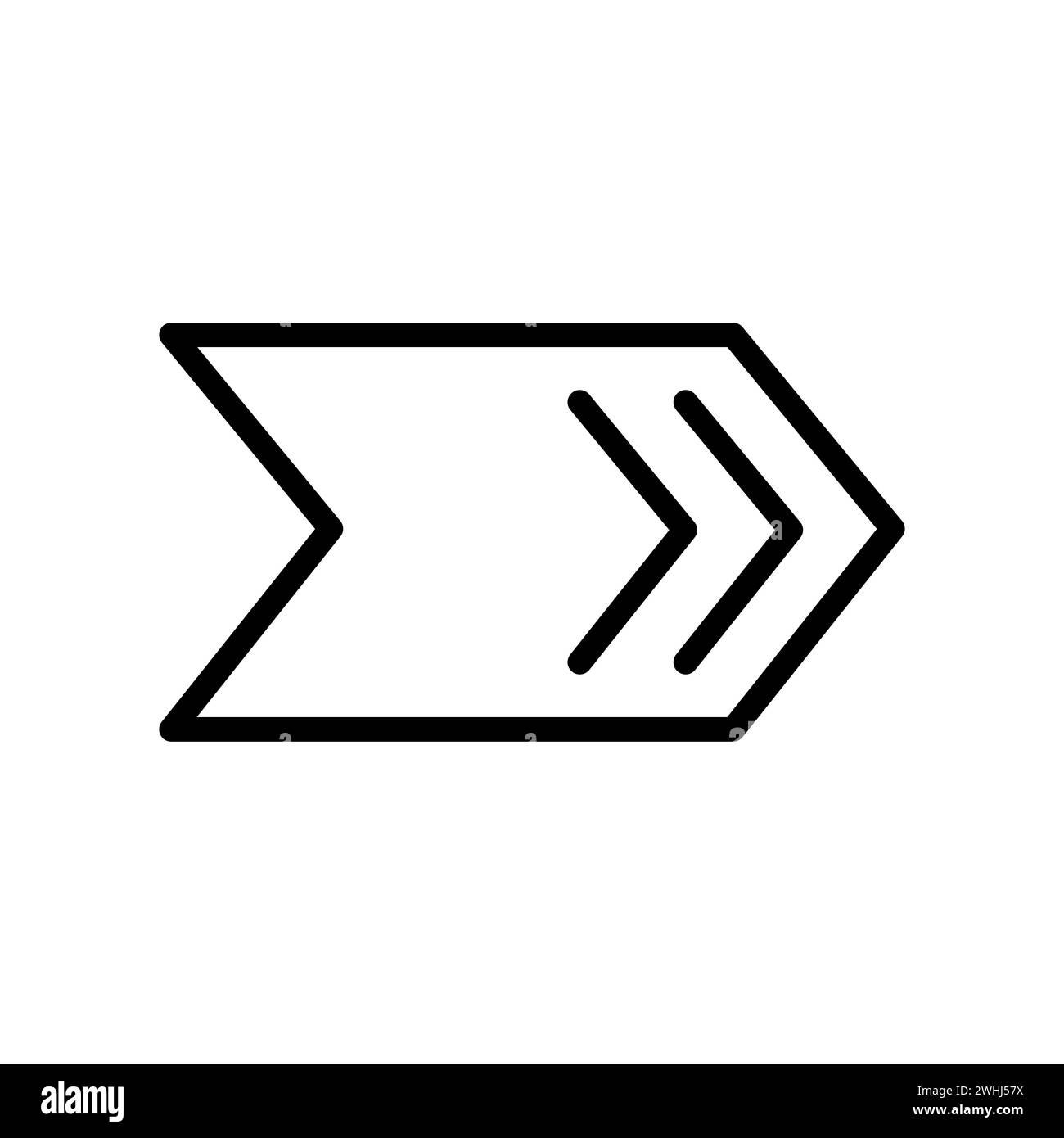 right arrow outline vector Stock Vector Image & Art - Alamy