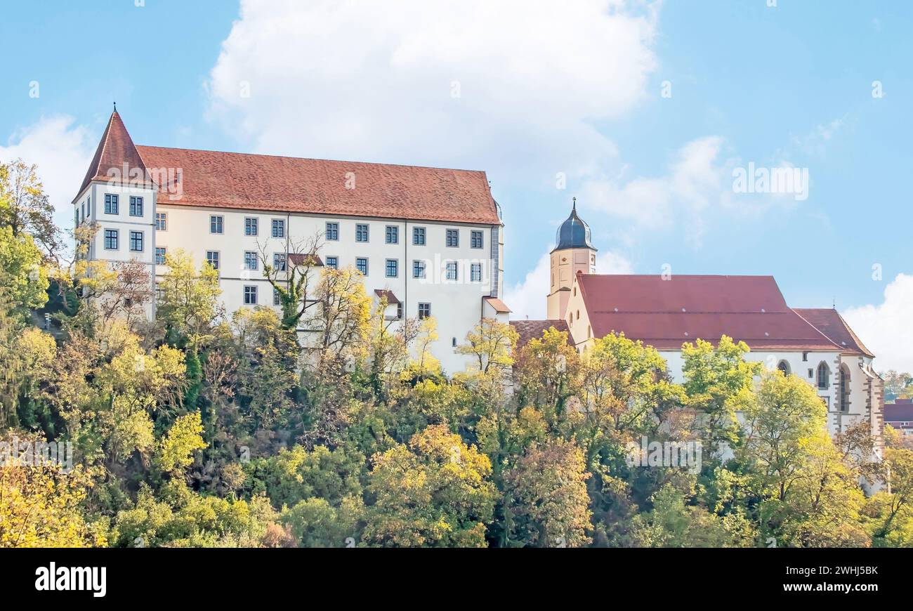 Haigerloch Castle and Castle Church, Zollernalb District Stock Photo ...