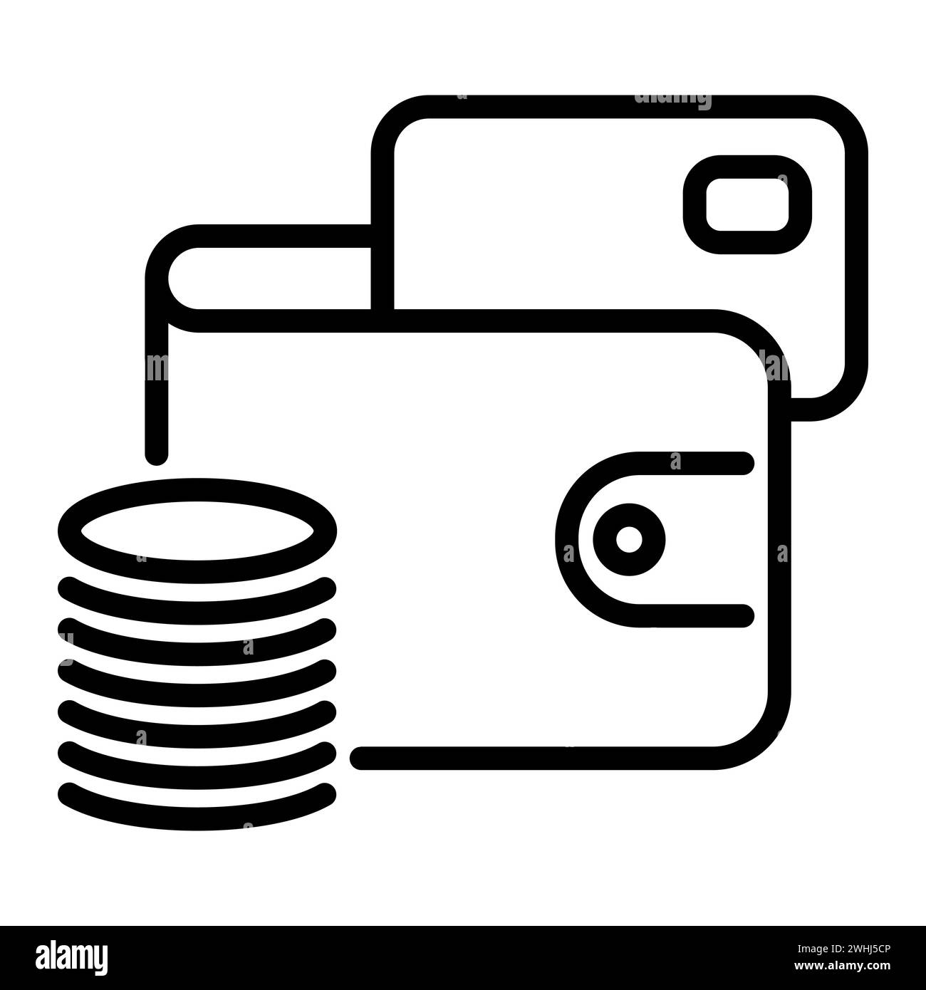wallet outline vector icon Stock Vector Image & Art - Alamy