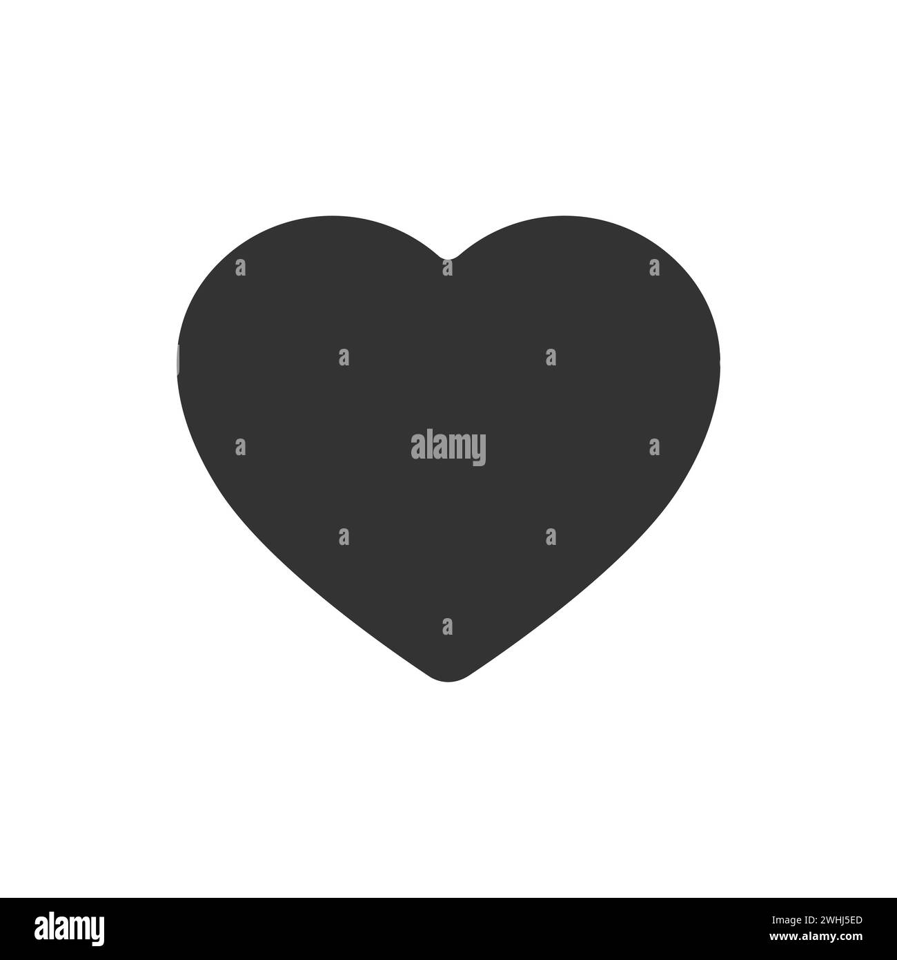 Like heart icon notification media Black and White Stock Photos ...