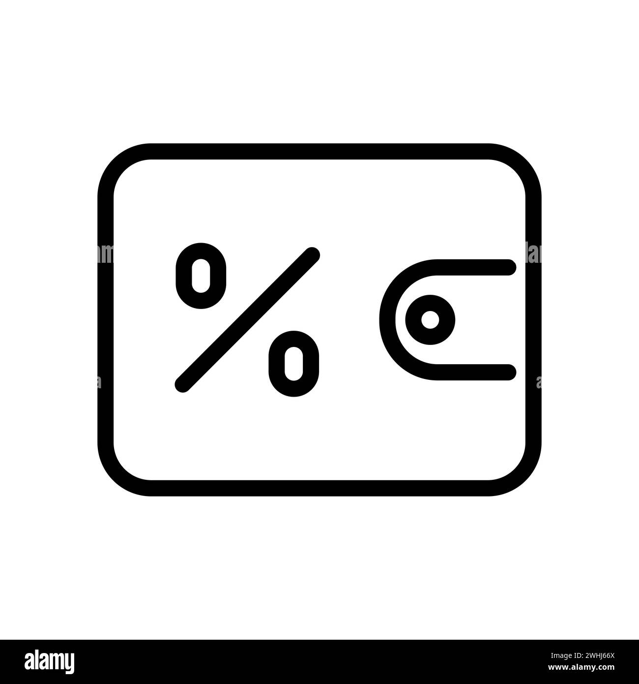 Loan percent icon outline Cut Out Stock Images & Pictures - Alamy