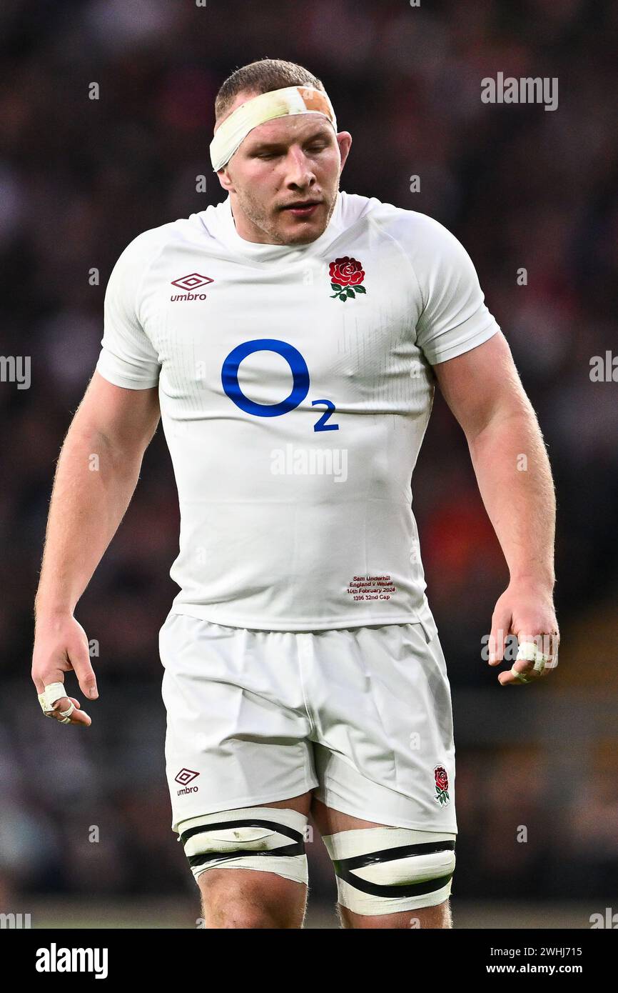 Sam Underhill of England during the 2024 Guinness 6 Nations match ...