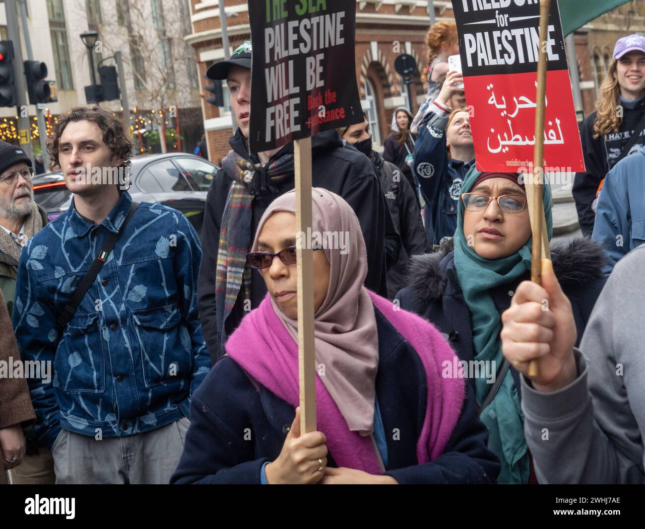 London, UK. 10 Feb 2024. In one of many local protests around the ...