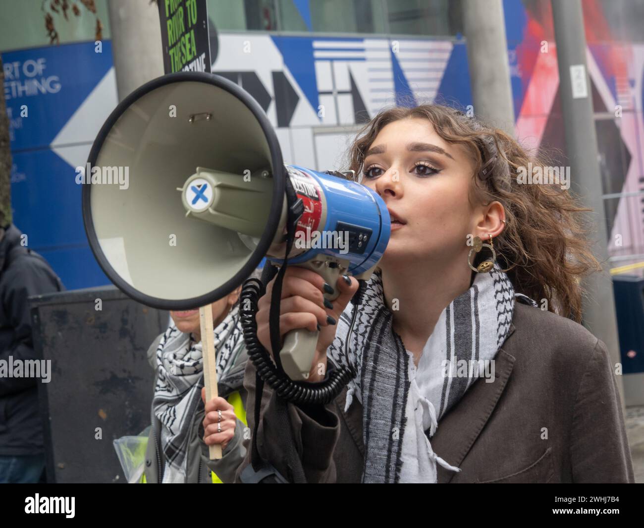 London, UK. 10 Feb 2024. In one of many local protests around the ...