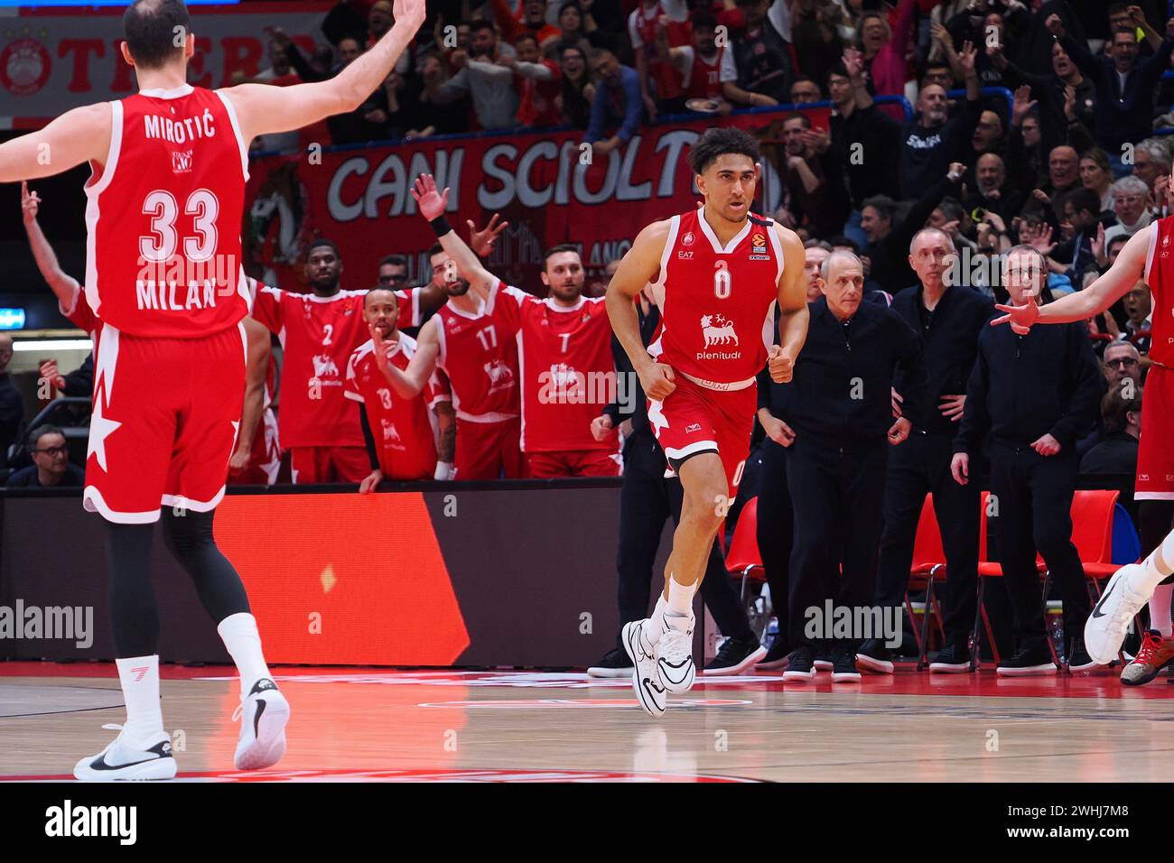 Milan, Italy. 08th Feb, 2024. Maodo Lo (EA7 Emporio Armani Olimpia ...